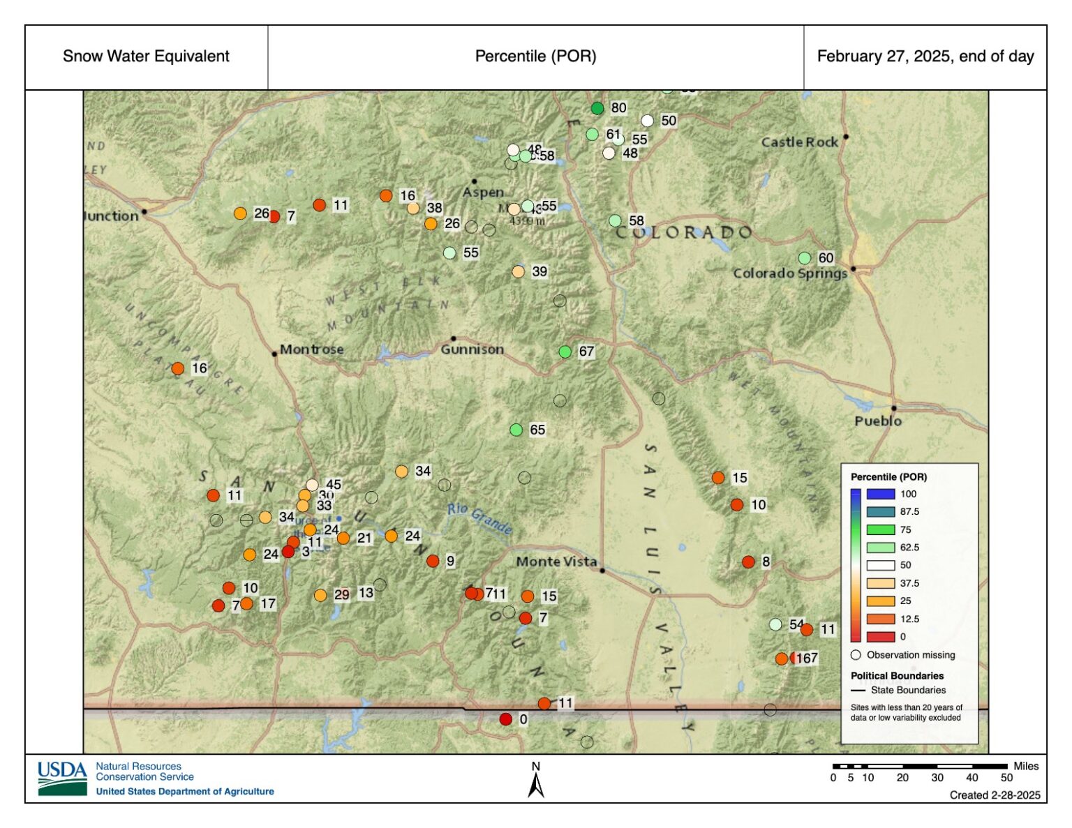 End-of-February snowpack check-in: ok in the north, bleak in the south ...